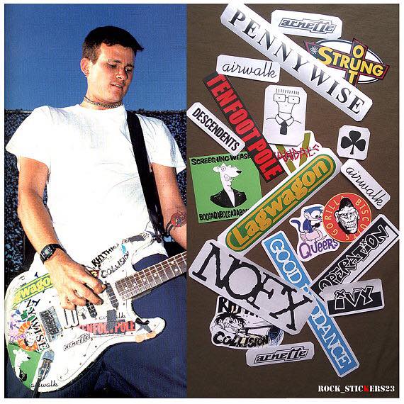 Tom Delonge guitar stickers