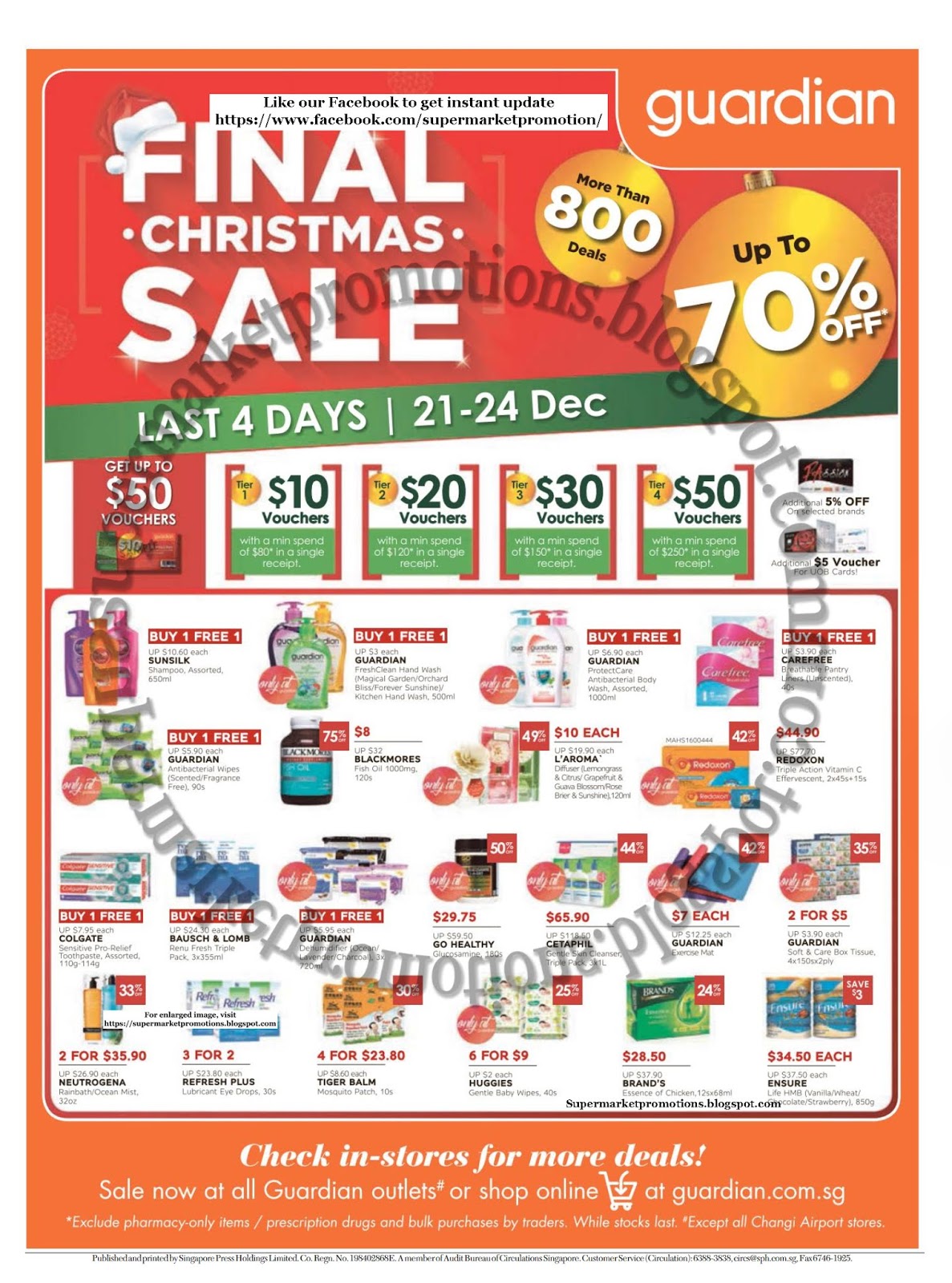 Guardian Christmas Sale 21 - 24 December 2018 ~ Supermarket Promotions