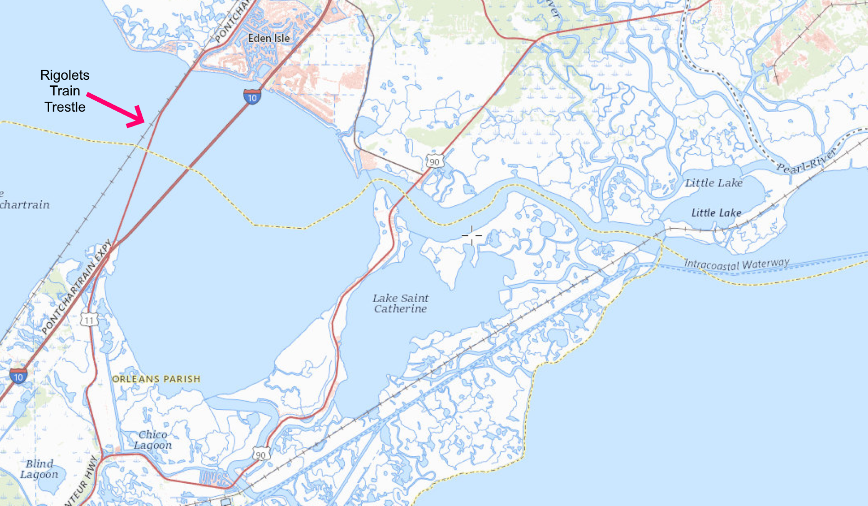 Tammany Family: Pontchartrain Railroad Bridge