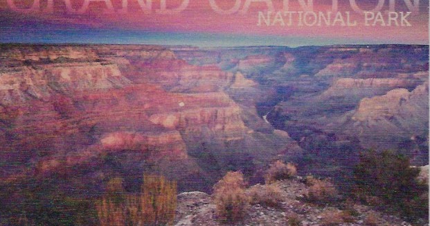 Postcards A world Travelogue: Grand Canyon National Park - Wooden Postcard
