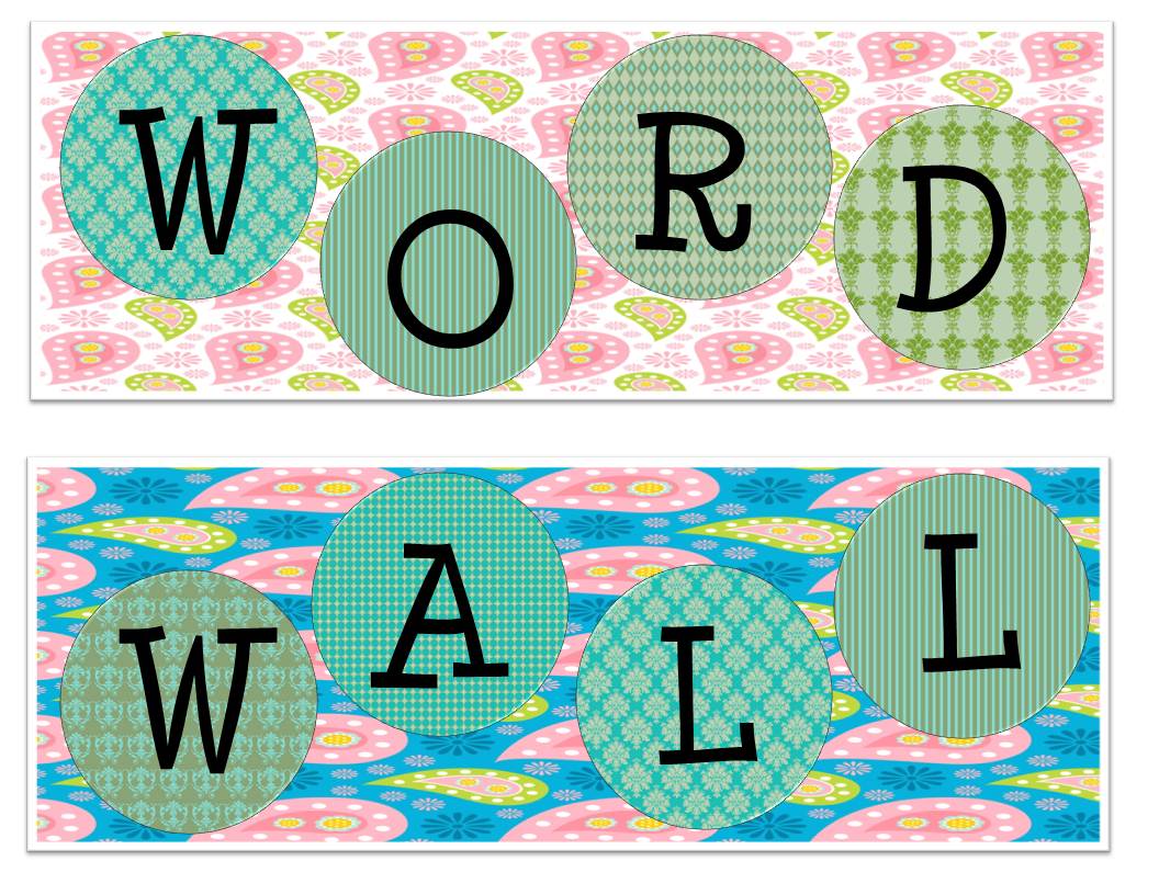 The Idea Backpack: Monday Made It - Part 3: Paisley Word Wall Letters ...