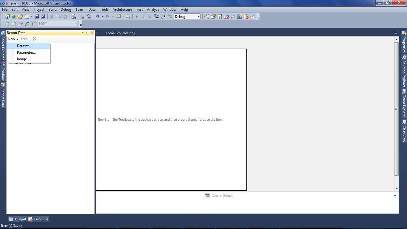 Programming Techniques How To Add An Image In Rdlc Report