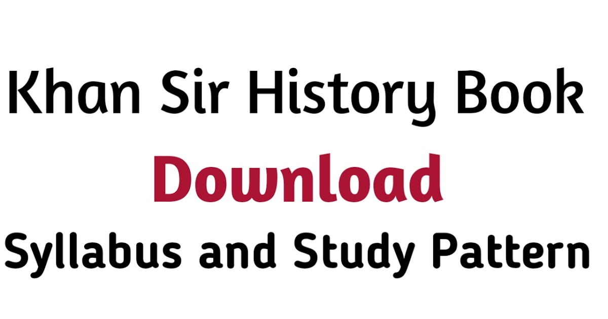 Khan sir History Book Pdf Download