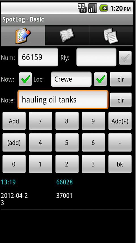 Steps in Android: SpotLog - Notepad