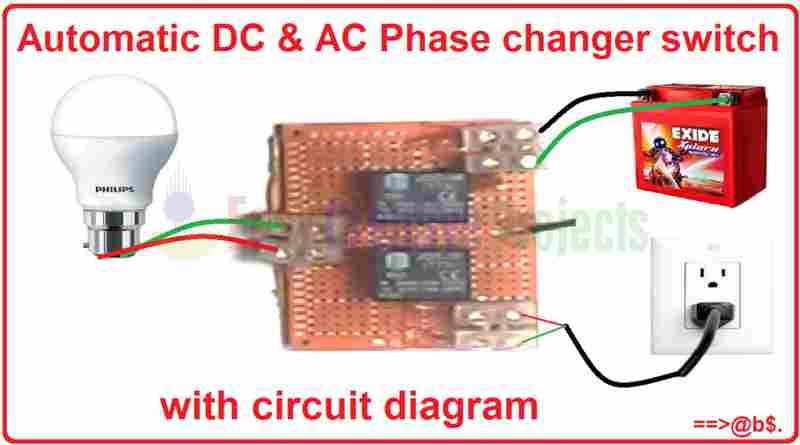 How to make automatic DC and AC phase changer switch
