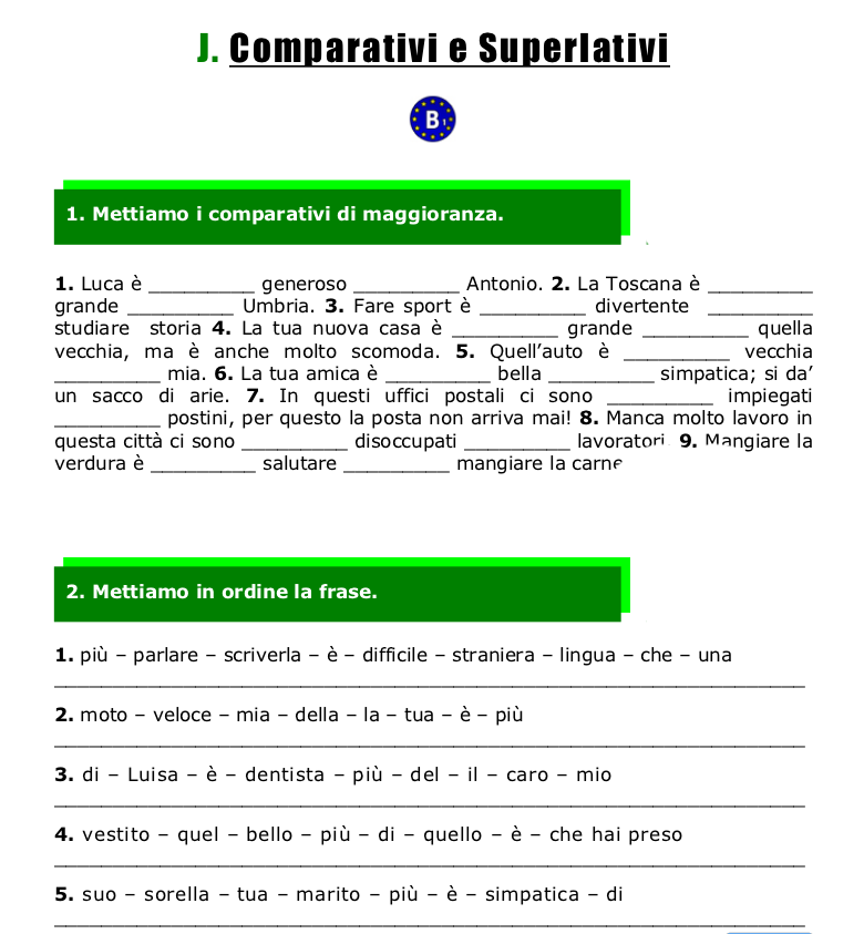 Comparativi