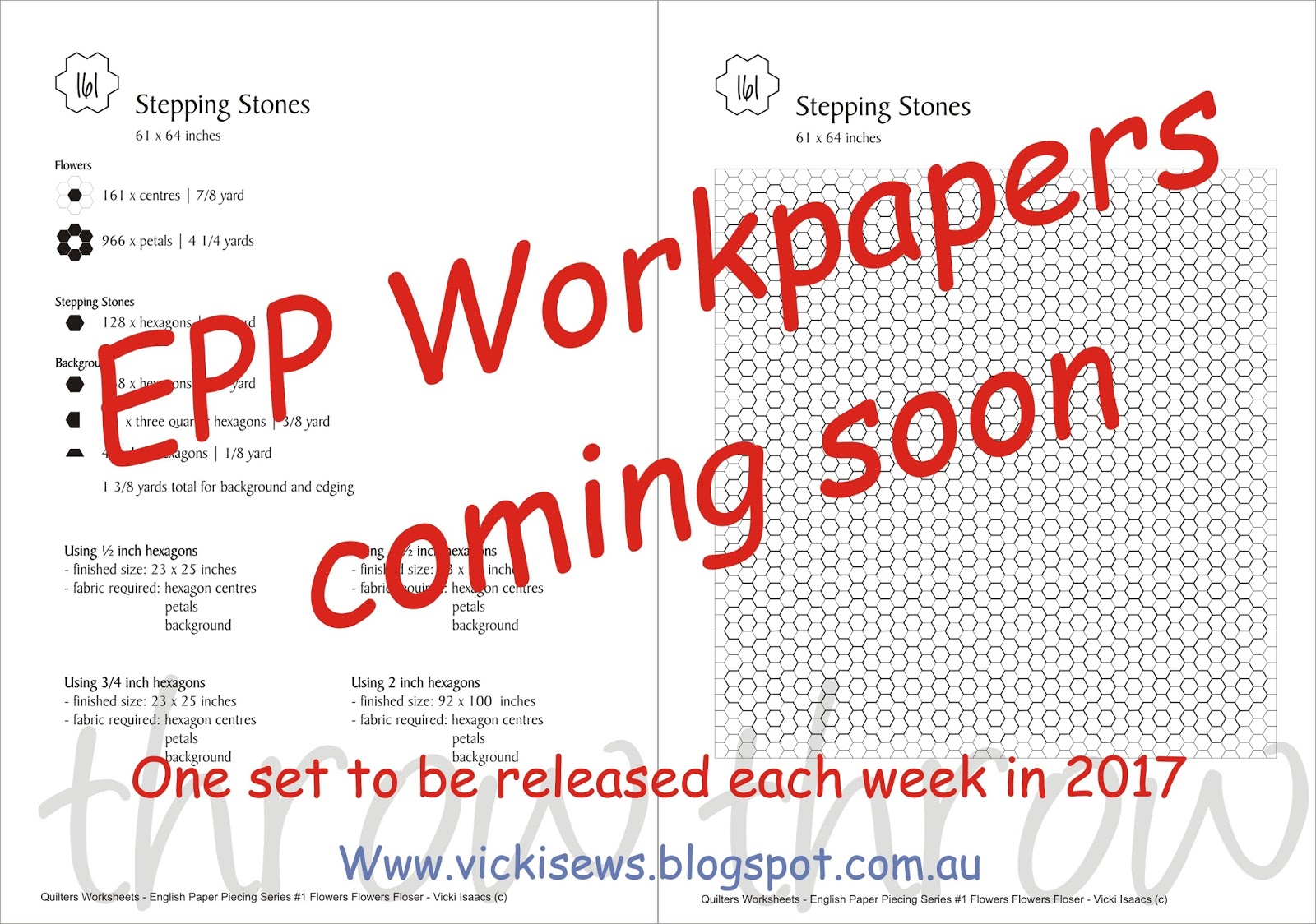 Vicki Sews: Introduing EPP Plus+ Worksheets