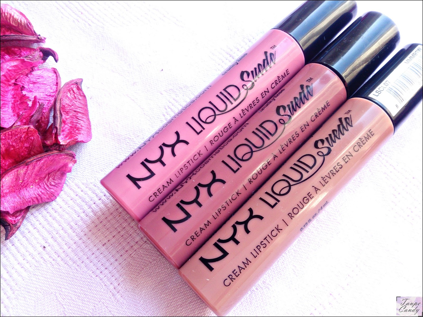 NYX Liquid Suede Cream karmini - Tea & Cookies, Sandstorm i Soft-Spoken ...