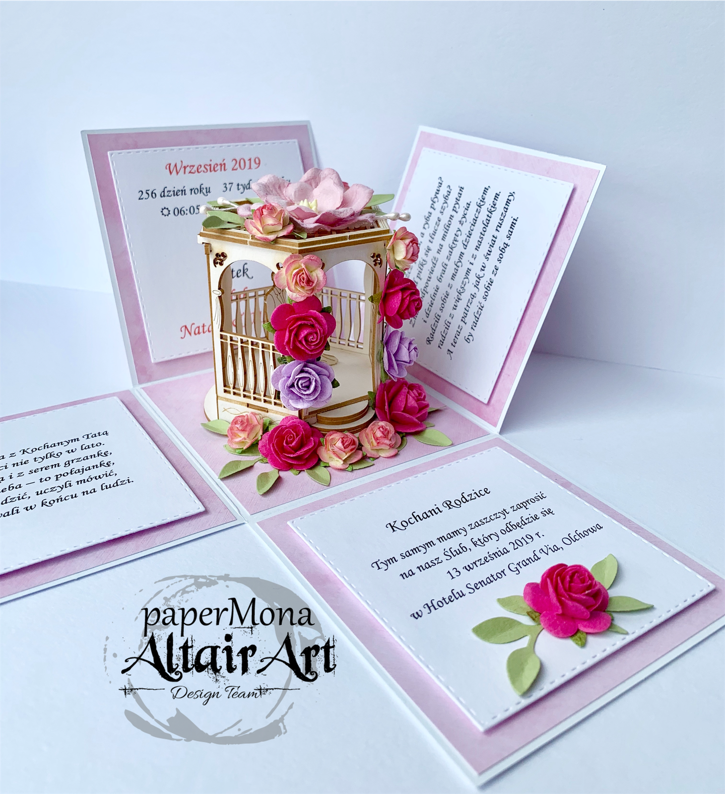 paperMona: Exploding box invitation