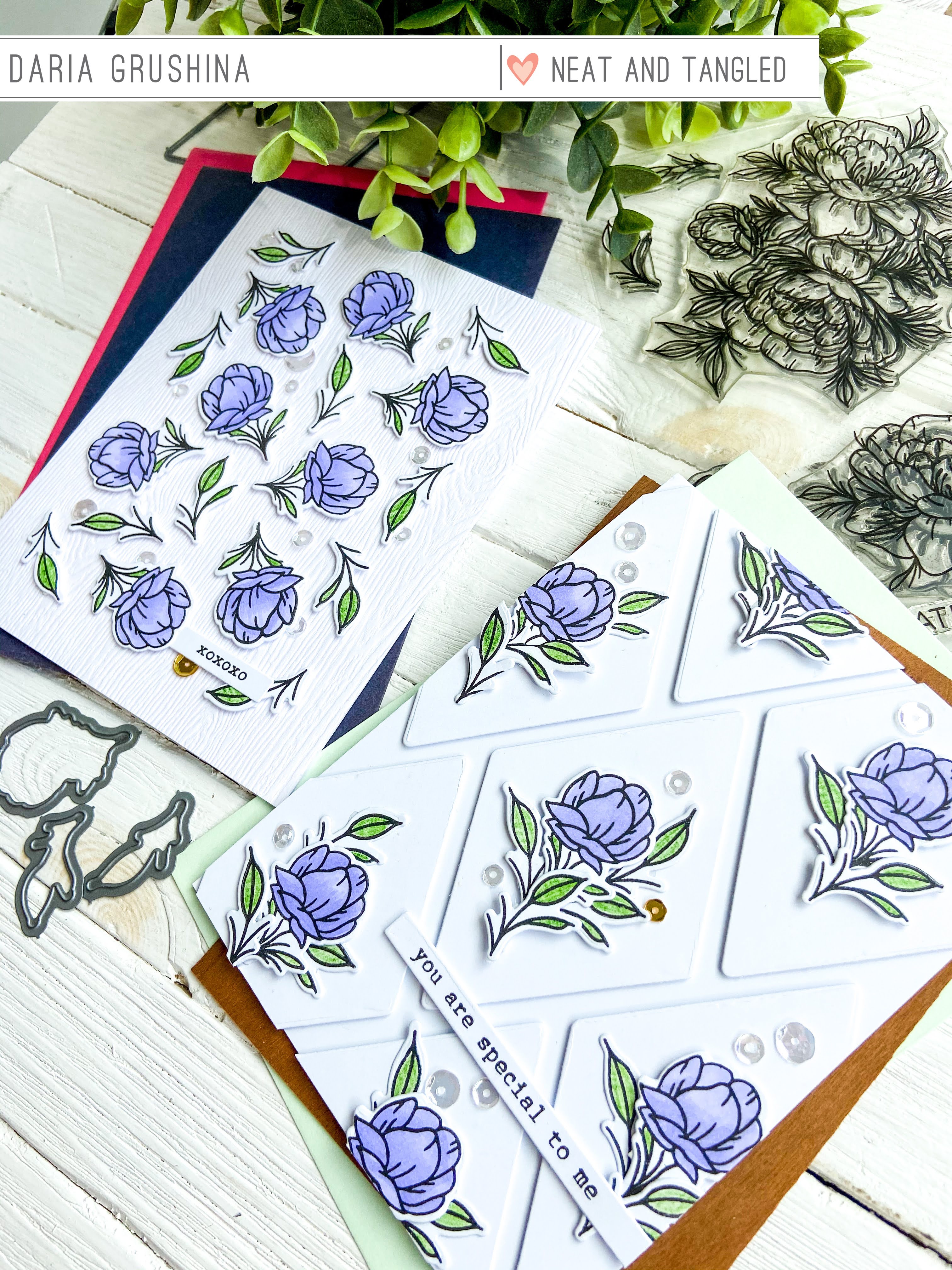 Diamond Pattern Card with Daria Grushina - Neat and Tangled