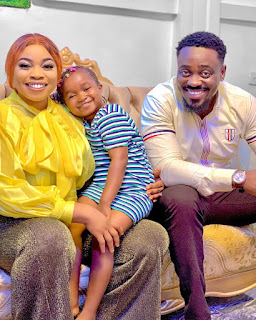 Photos of Georgina Ibeh and her children on set