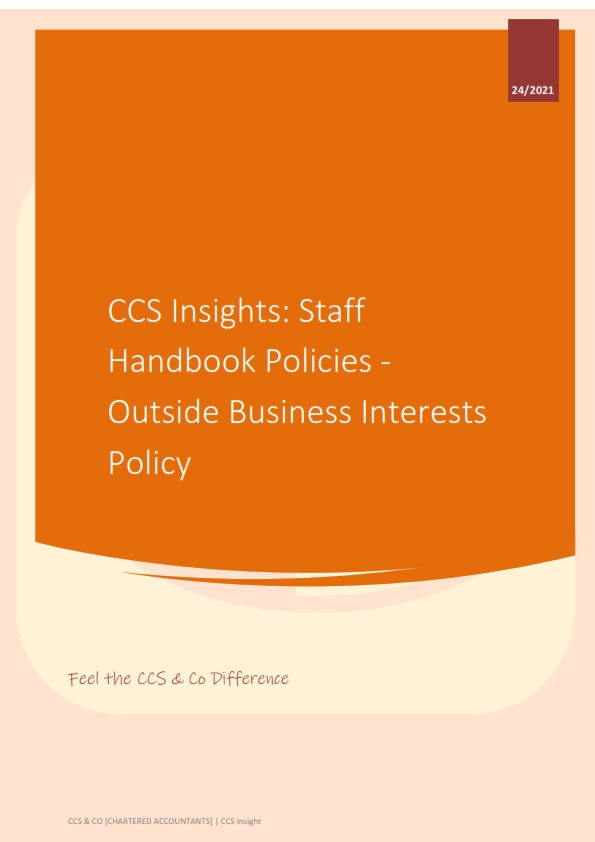 CCS Co Plt 17 Staff Handbook Policies Outside Business Interests Policy ccs-co-plt-17-staff-handbook-policies-outside-business-interests-policy