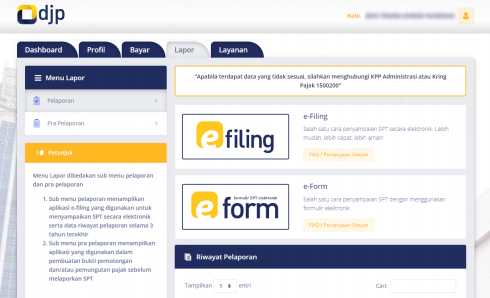 Cara Lapor Pajak e-SPT Dengan e-Form - NEWBIE