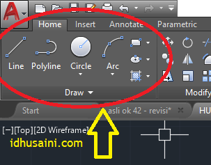 LENGKAP !! FUNGSI DRAW PADA MENU HOME AutoCAD - Husaini Blog