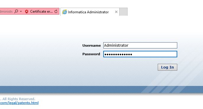 Technical Blog: Login to Informatica Admin Console