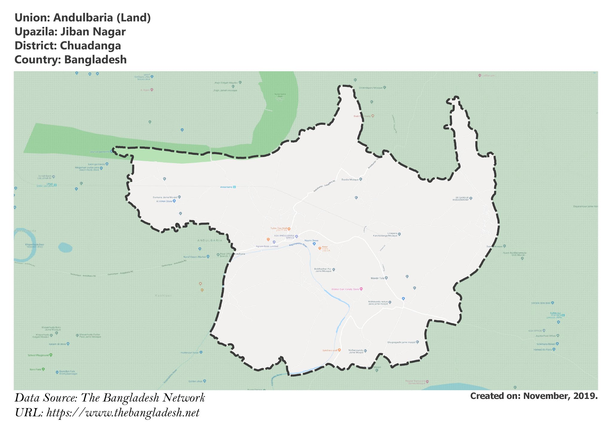 Andulbaria Union, Chuadanga