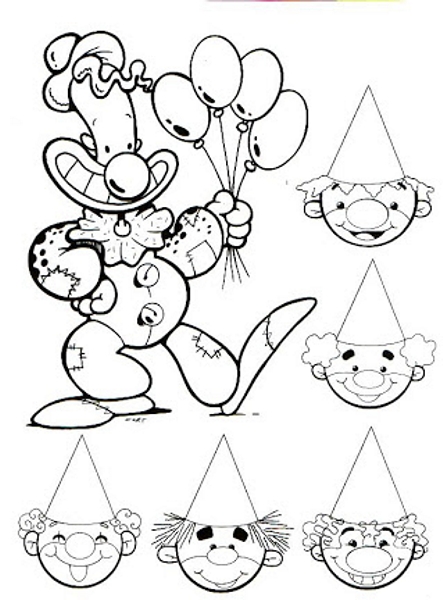 Dibujos y Plantillas para imprimir: Payasos