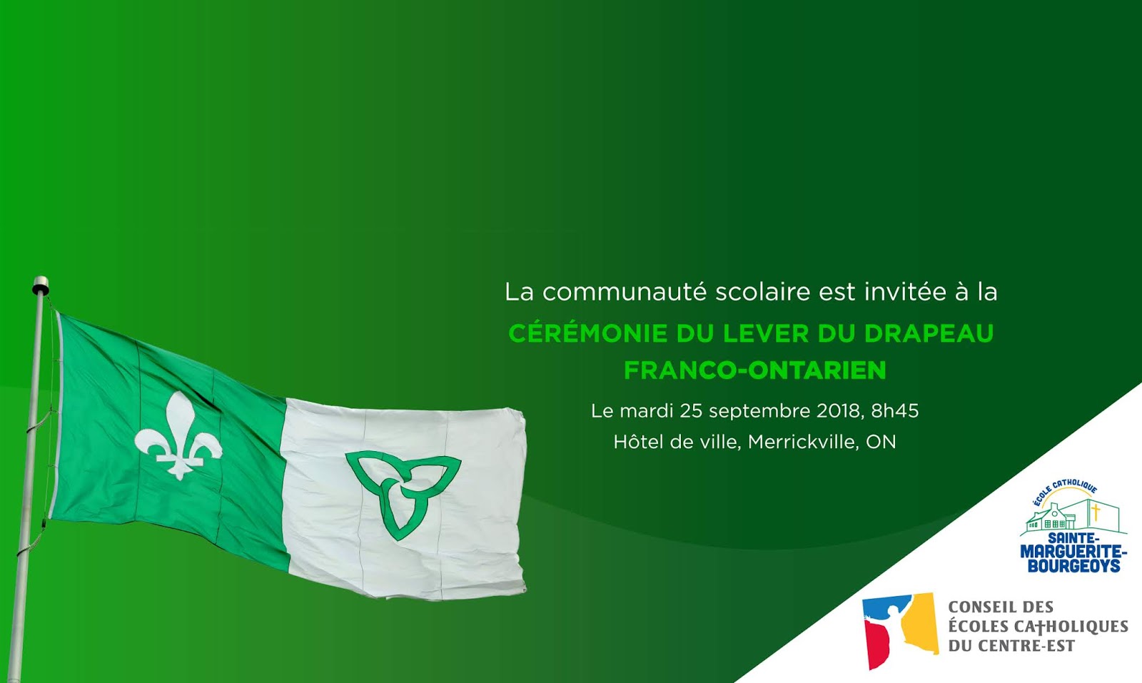 SMB Merrickville: Lever du drapeau franco-ontarien!