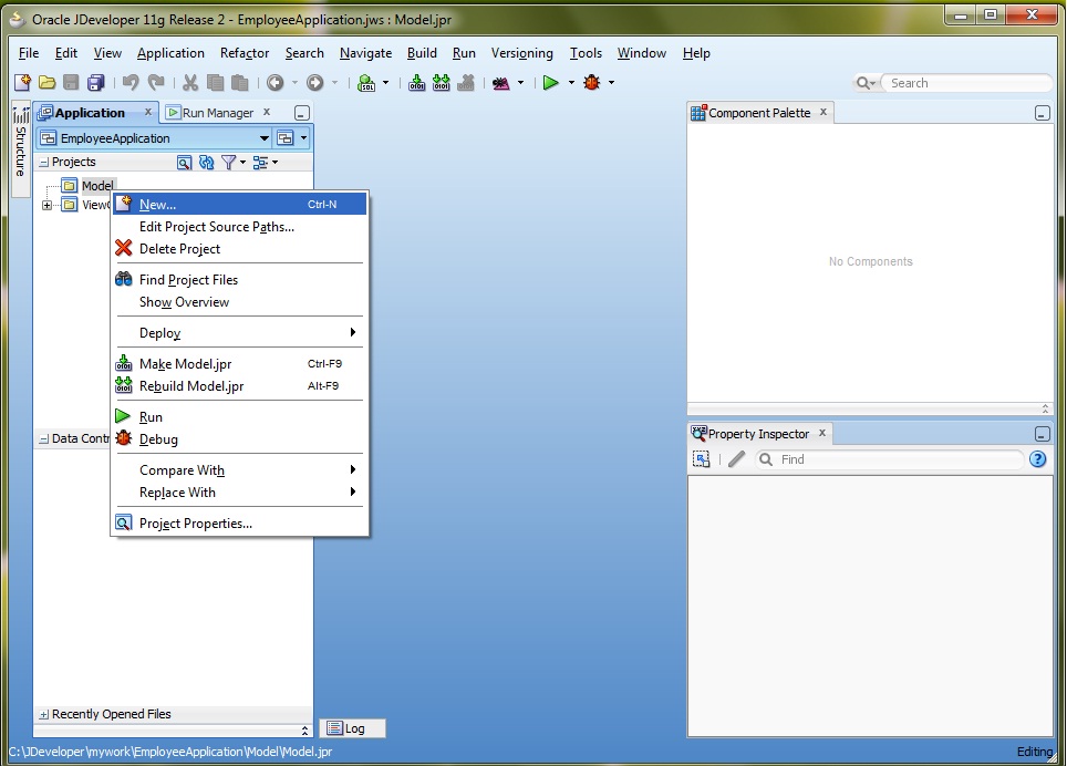 Create Entity Object For Oracle Adf Components Layer In Application