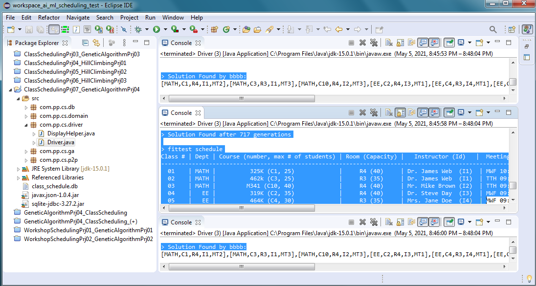 Prototype Project Peer To Peer P2p Genetic Algorithm Java Class Scheduling Application 5115