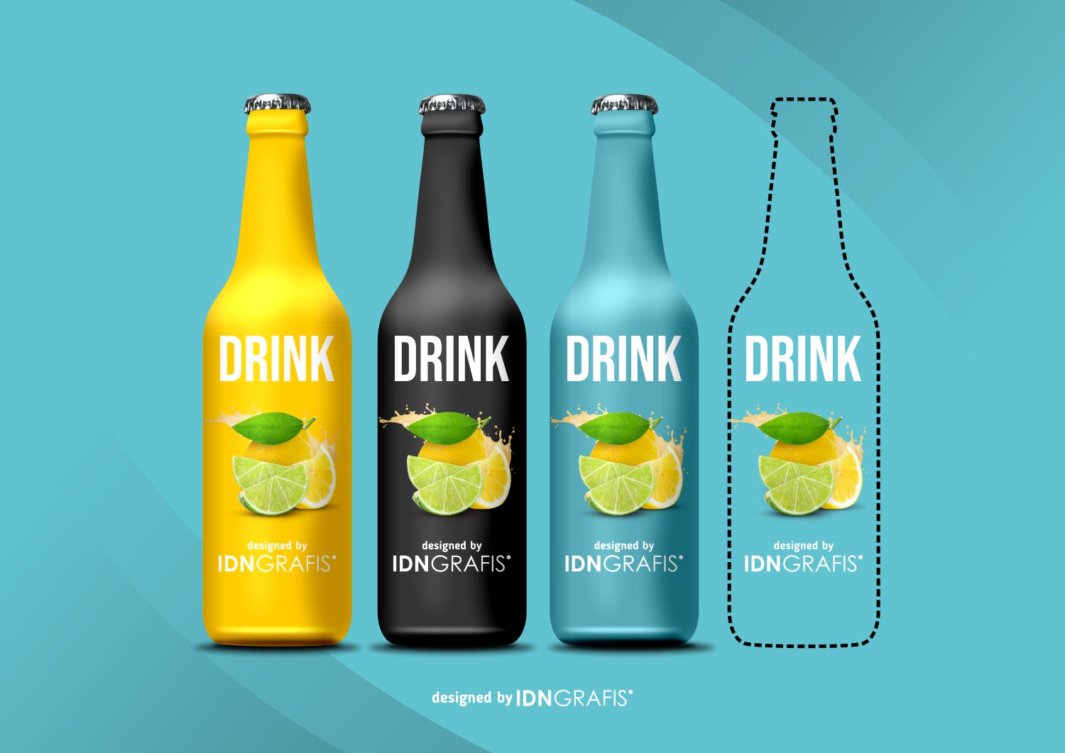 Download Mockup Botol Beer Cdr dan Pdf - IDN GRAFIS