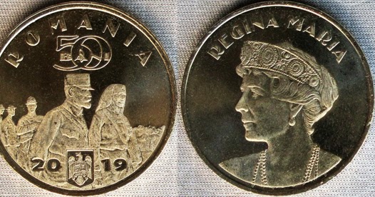 World Coin News: Romania 50 bani 2019 - Queen (Regina) Maria