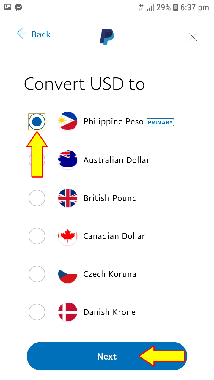 How to Convert US dollars to Philippine Peso in PayPal for GCash cash ...