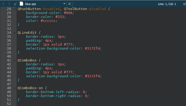 QSS syntax highlight in Qt Creator · One Transistor QSS syntax highlight in Qt Creator · One Transistor