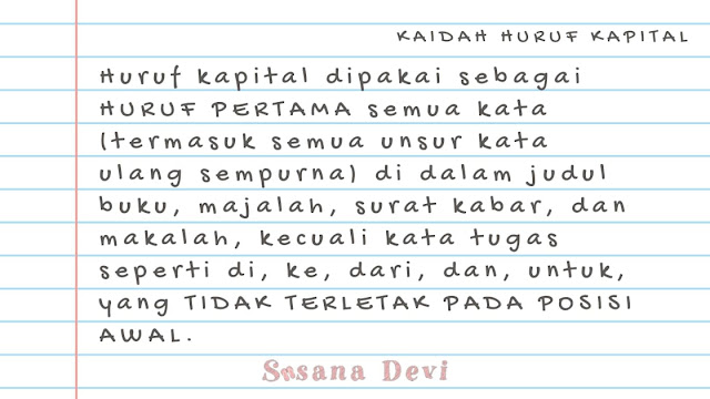 Penulisan Judul yang Benar Sesuai PUEBI