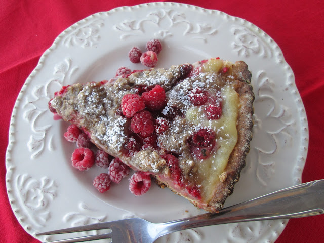 Canela kitchen (gloria): Raspberries kuchen with vanilla cream and streusel