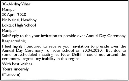 English Class: Invitation Writing CLASS XI-XII CBSE