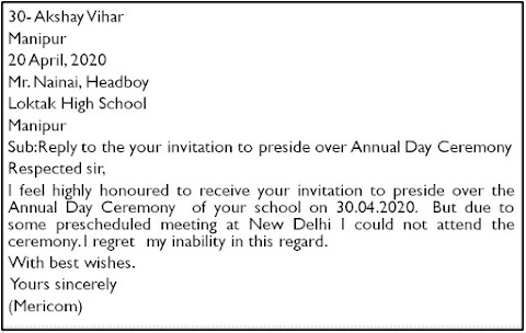 English Class: Invitation Writing CLASS XI-XII CBSE