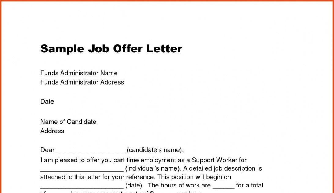 Offer Of Employment Letter Template Canada ~ Resume Letter