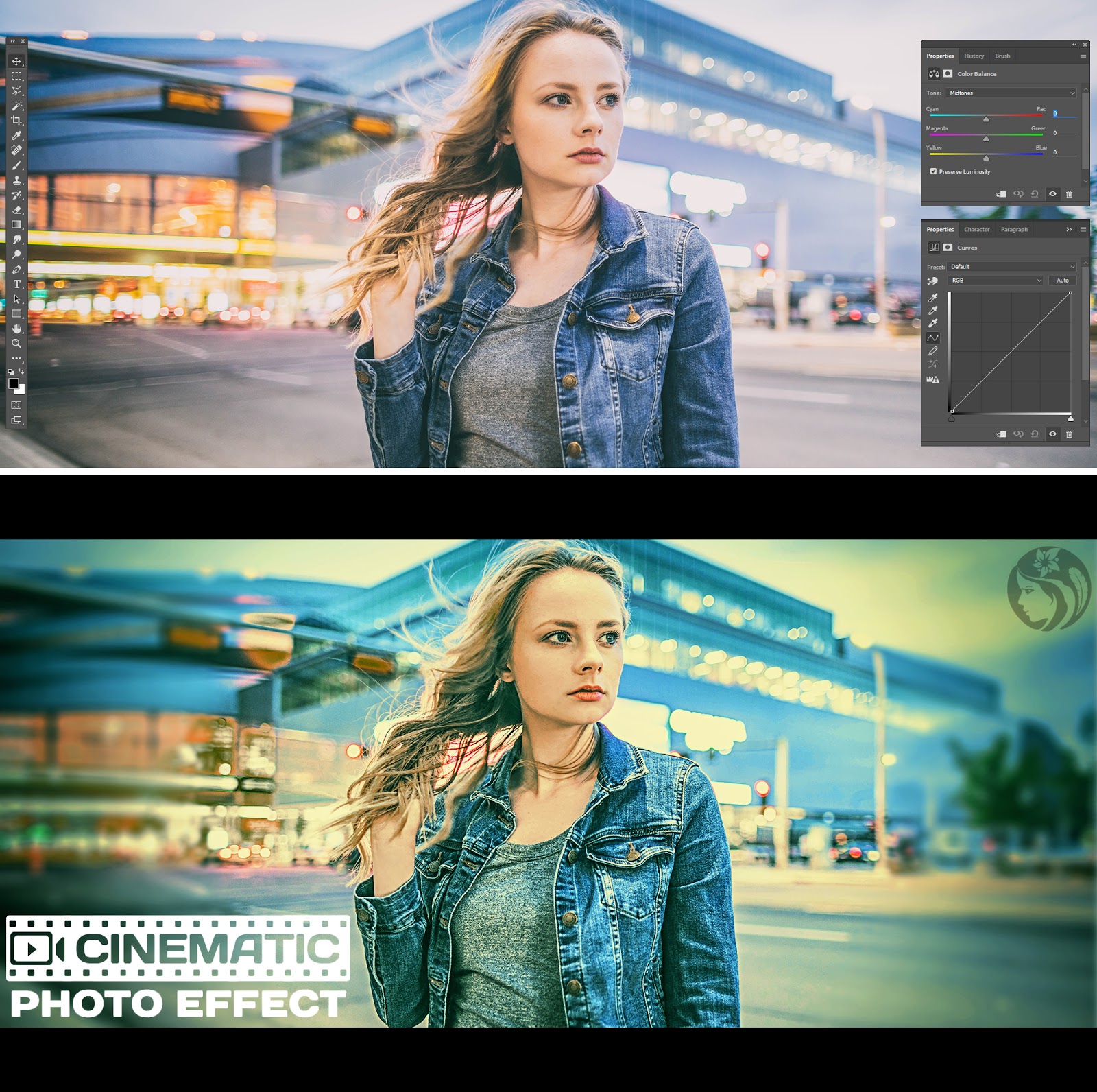 Cinematic Color Grading Effect Photoshop Tutorial Movie Look