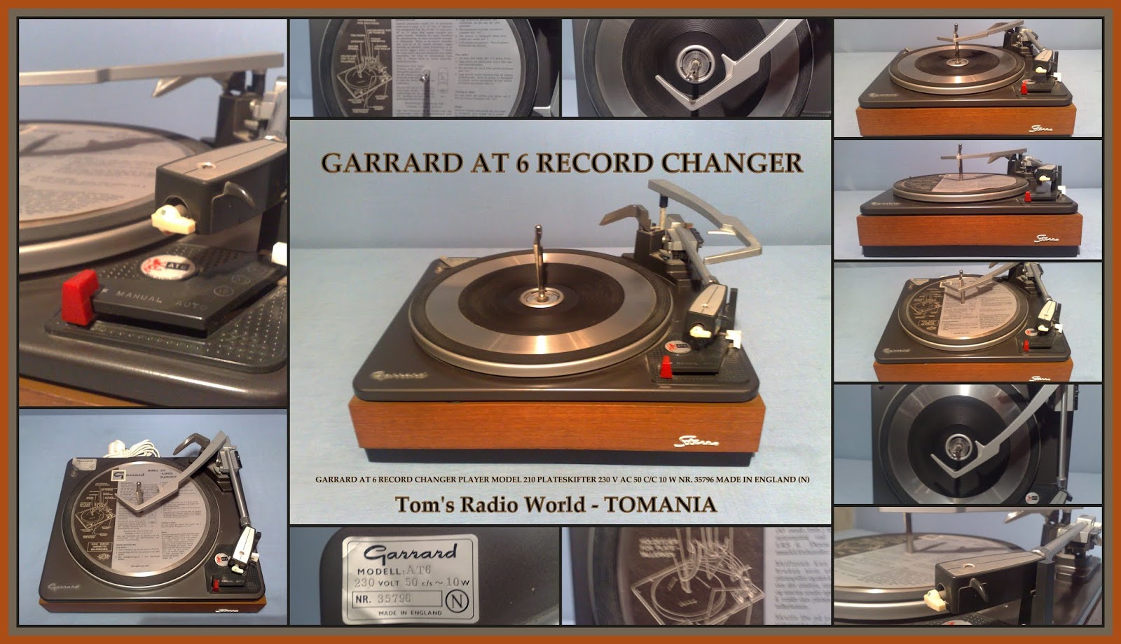 TOM's TECH TOYS: GARRARD TURNTABLES