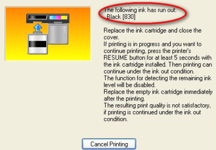 CARA MEMPERBAIKI ERROR The Following Ink Has Run Out PADA PRINTER CANON ...