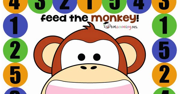 Free Board Game for Toddlers and PreK: Feed the Monkey | Totschooling ...