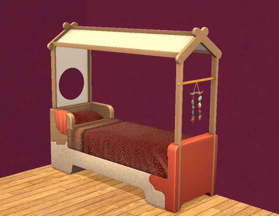 TheNinthWaveSims: The Sims 2 - The Sims 4 Eco Living Single Canopy Bed ...