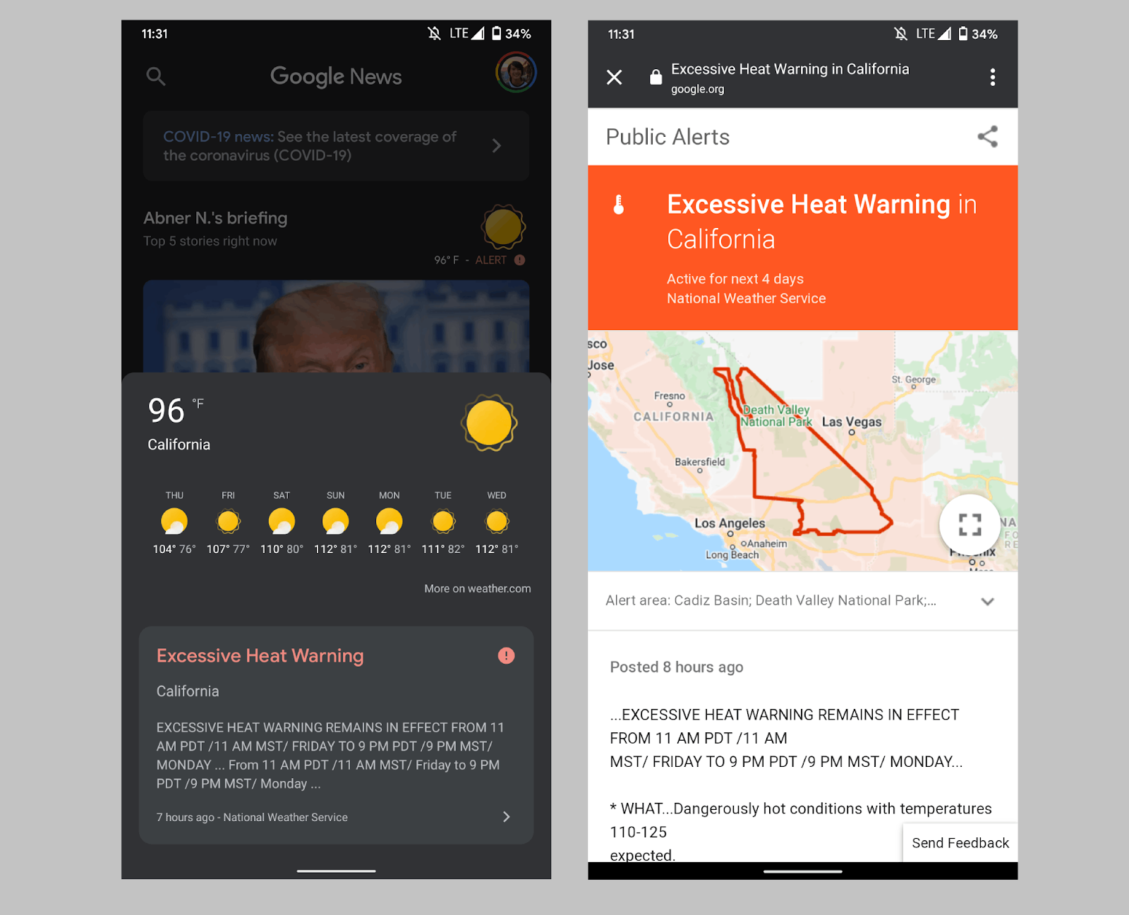 Google News Has Started Giving Weather Alerts