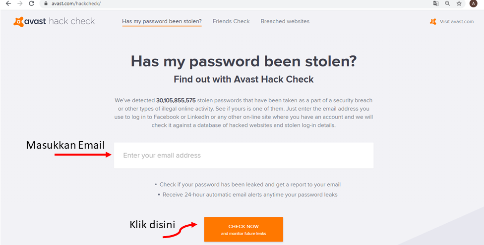 Avast Hack Check: Cara Efektif Mengetahui Kebocoran Password pada Email ...