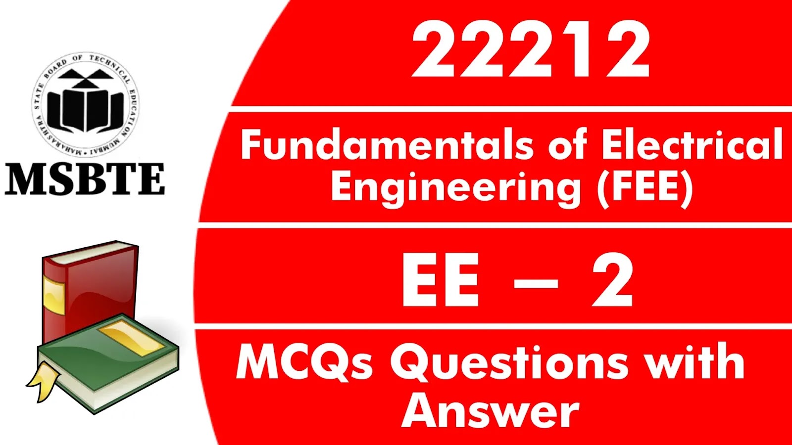 22212: Fundamentals of Electrical Engineering MCQs for Electrical Engineering 2nd Sem I – Scheme ...