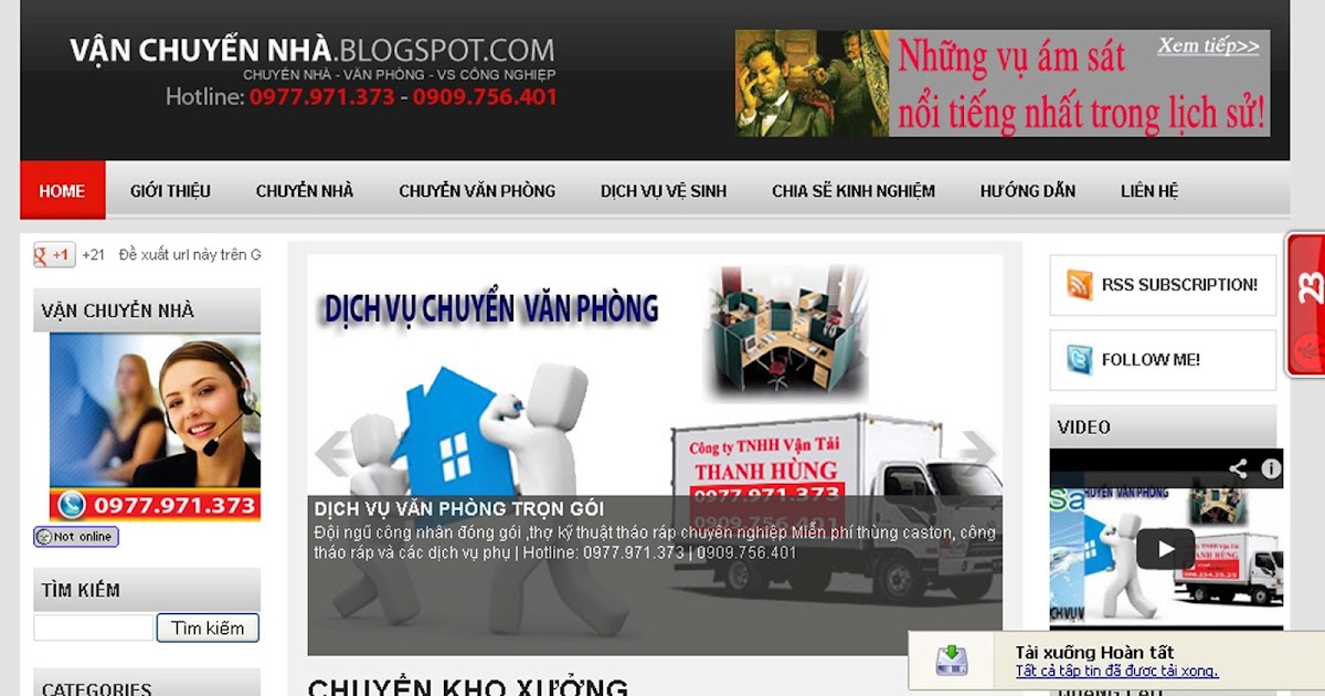 THEME BLOG ĐẸP VẬN CHUYỂN NHÀ - Blog Trần Tứ Liêm