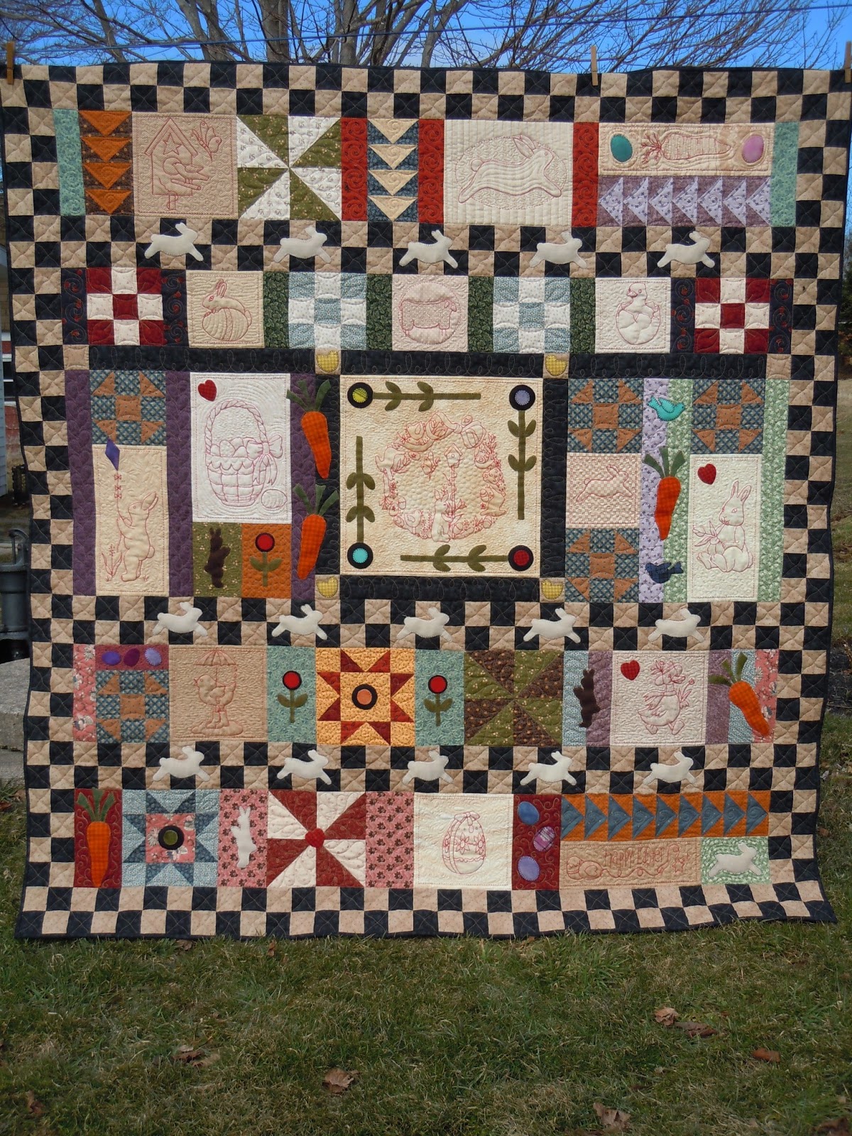 The Painted Quilt: Happy Scrappy Spring - Row 4