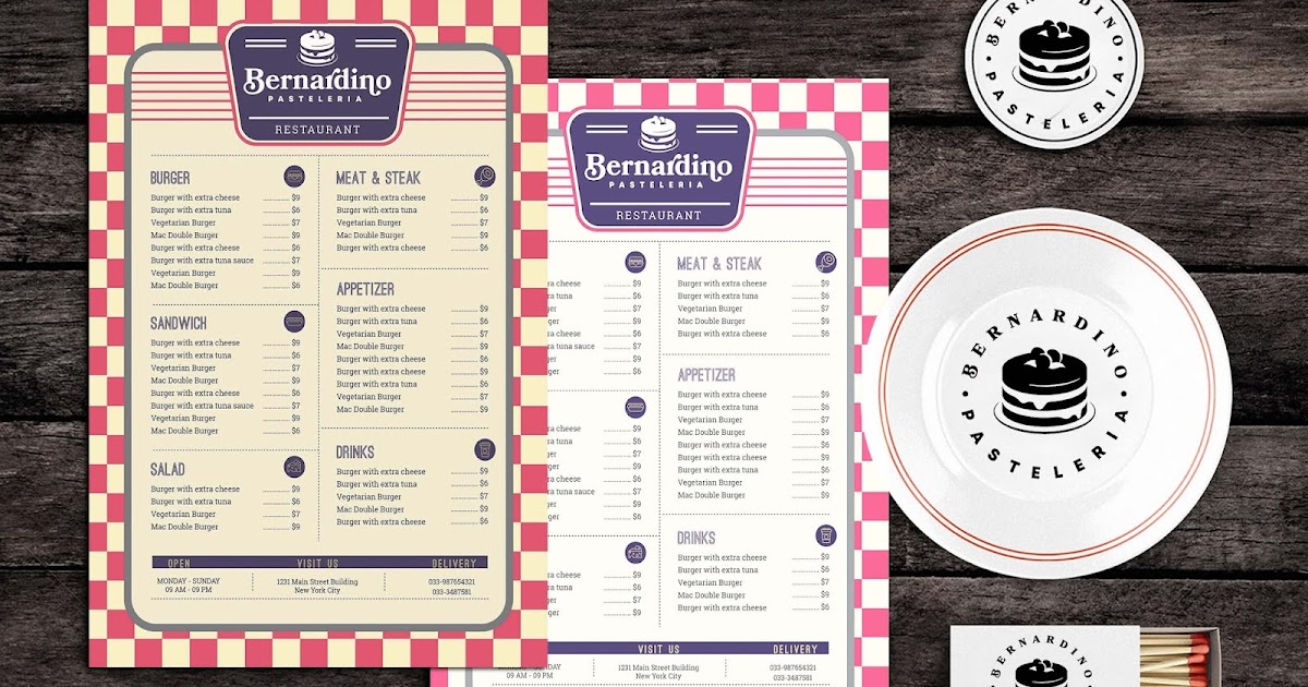 Mess Hall Food Menu Template