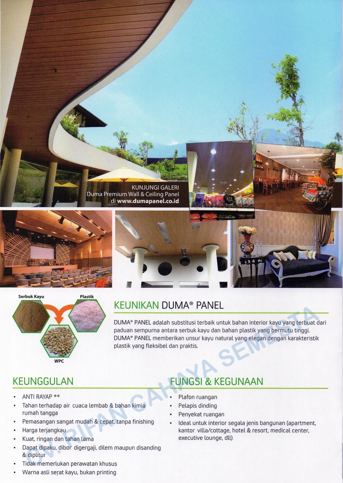 PLAFON PVC & WPC: DUMA PANEL WPC