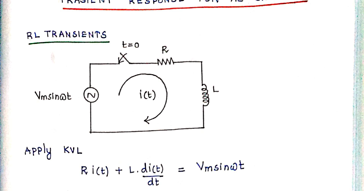 TRANSIENT RESPONSE FOR AC CIRCUITS - LS EEE