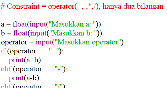 Belajar Python: Belajar Python - Kalkulator Sederhana