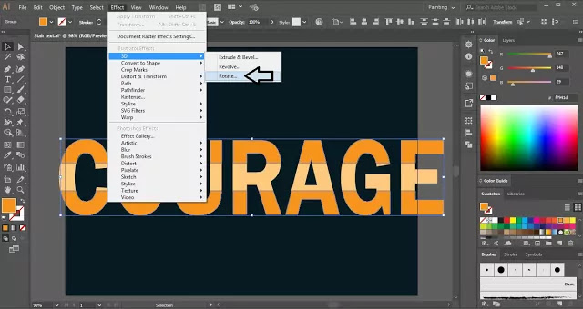 Stair Text Effect in Adobe Illustrator - Adobe Tutorial