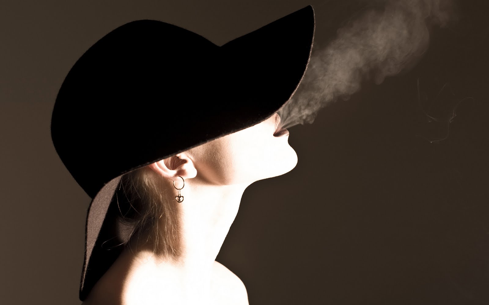 Gangsta Girl Blowing Cigar Smoke Hd Wallpaper ~ The Wallpaper Database