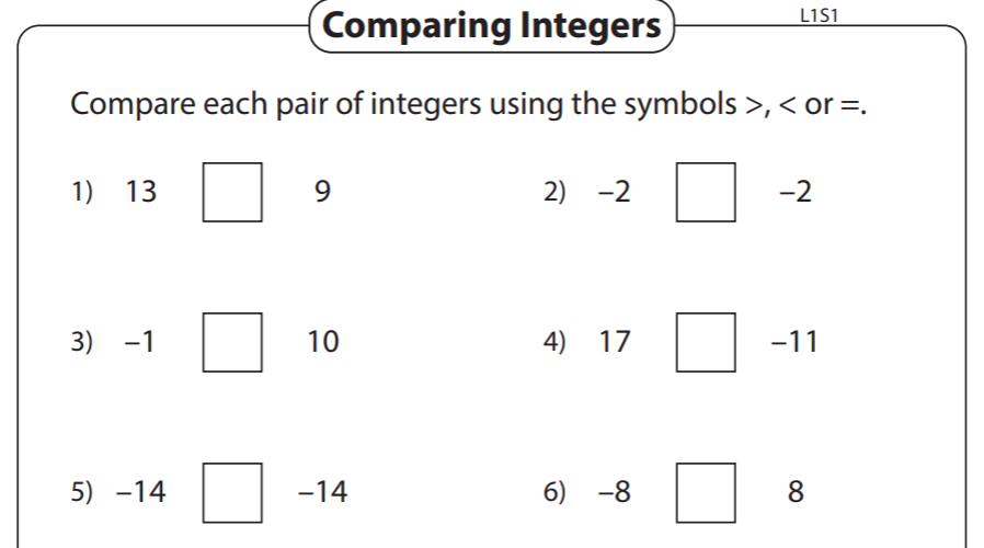 O&M Hostos School Math: Introduction to integers